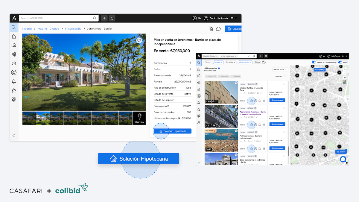 Mortgage solution for faster sales in Spain: CASAFARI + Colibid